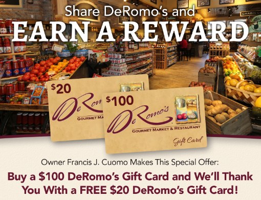 DeRomo’s Gourmet Market & Restaurant Bonus Offer | Promenade at Bonita Bay