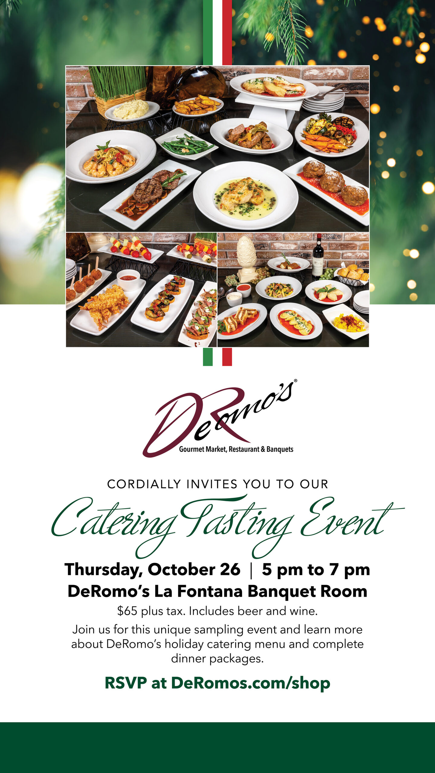 DeRomo's Holiday Catering Tasting Event | Promenade at Bonita Bay