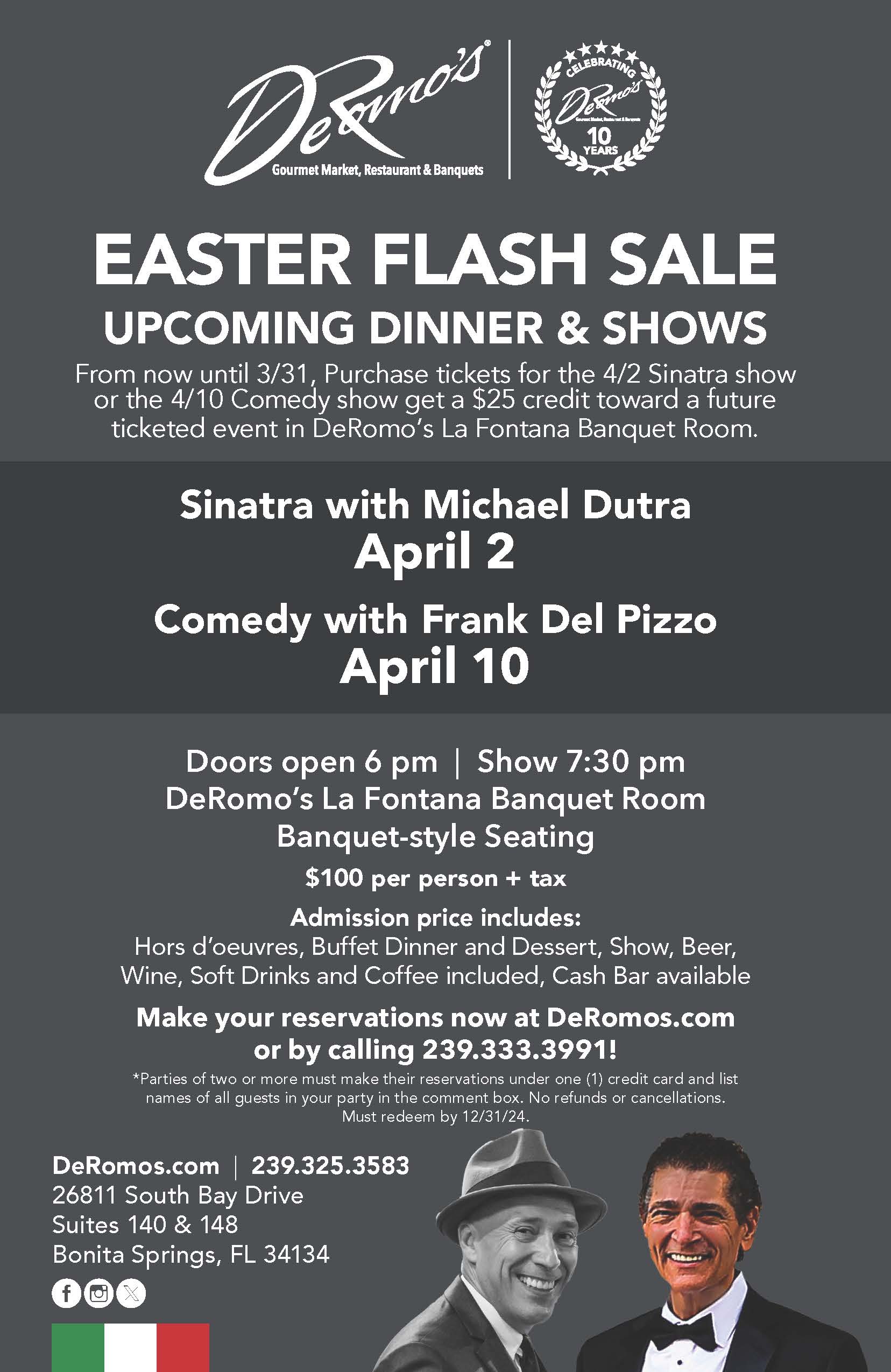 DeRomo's Easter Flash Sale! | Promenade at Bonita Bay