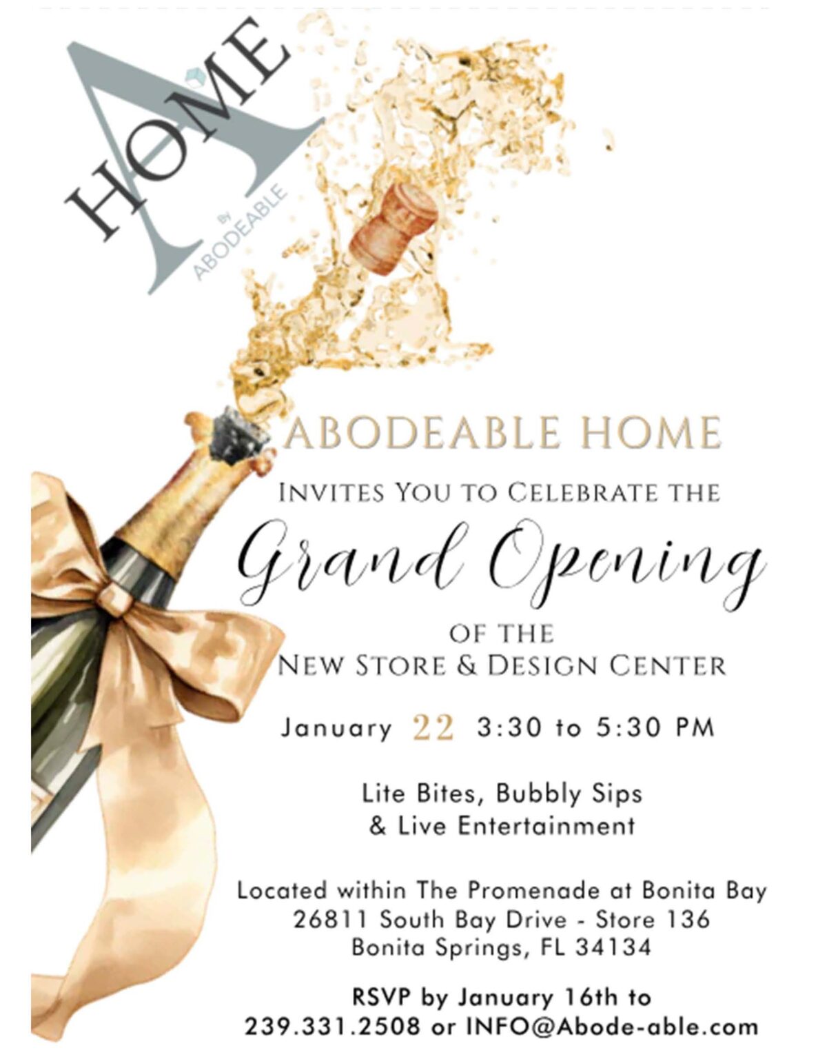 Abodeable Home Grand Opening | Promenade at Bonita Bay